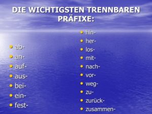 trennbare Präfixe - Deutsch-Coach.com