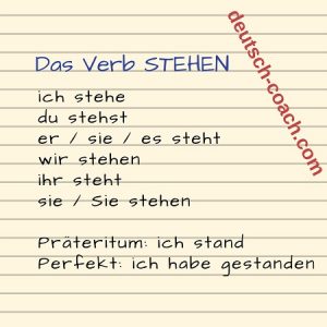 Verb stehen - Deutsch-Coach.com