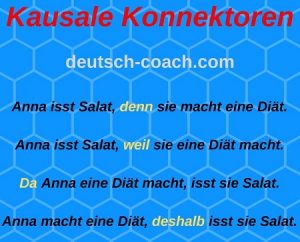 Die Konnektoren DENN, WEIL, DA und DESHALB - Deutsch-Coach.com