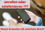 Der Unterschied zwischen den Verben ANRUFEN und TELEFONIEREN - Deutsch ...