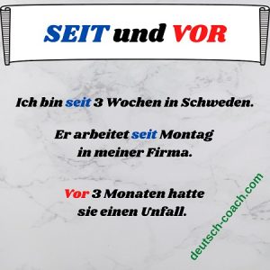 5 Sätze mit "seit" - Deutsch-Coach.com