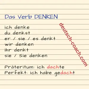 Die Verben DENKEN - NACHDENKEN - ÜBERLEGEN - Deutsch-Coach.com