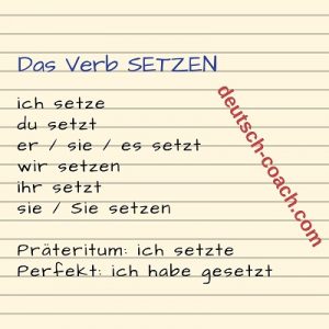 SETZEN und SITZEN - Deutsch-Coach.com